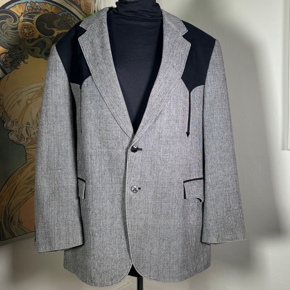 Circle S | Suits & Blazers | Mens Vintage Inspired Circle S Silk Black ...